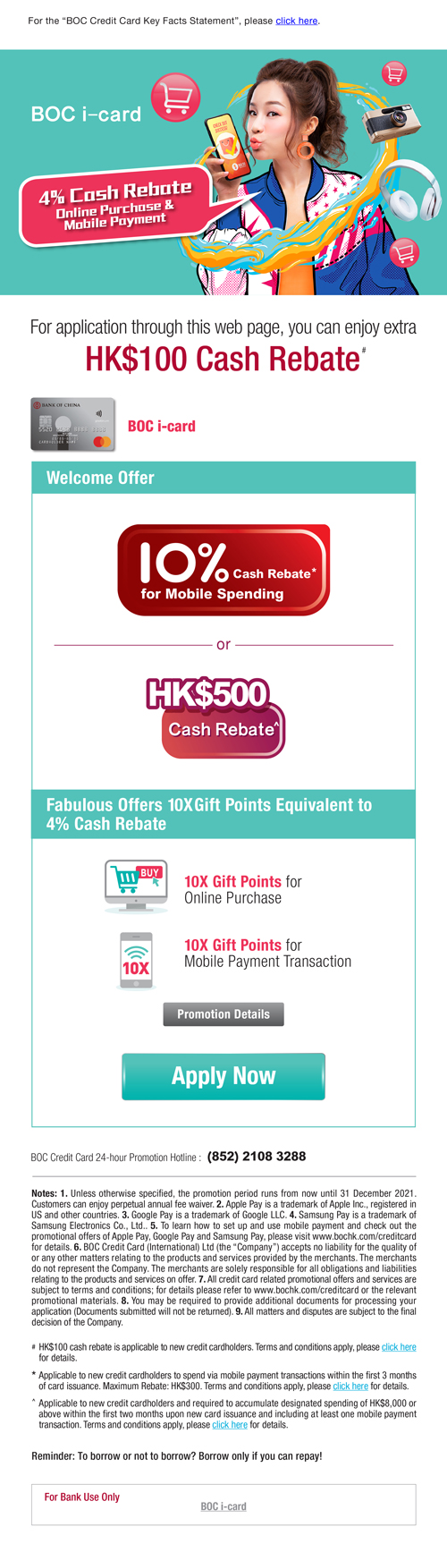 BOC Credit Card (International) Ltd. - Apply BOC i-card